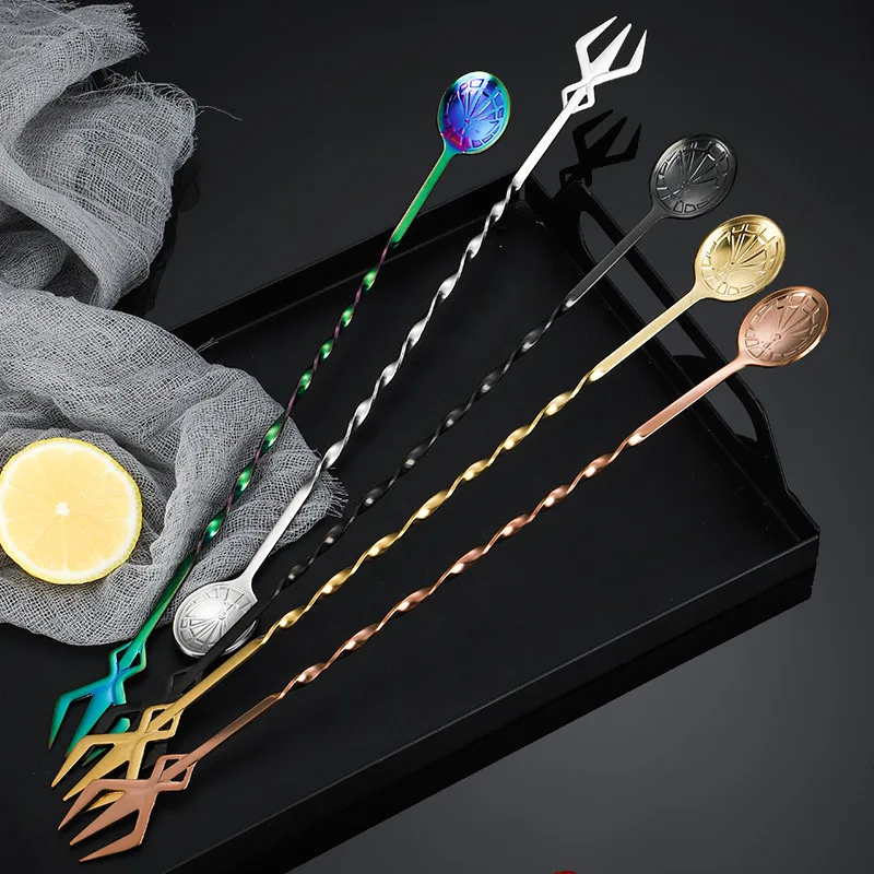 36-32-2cm-Spiral-Bar-Cocktail-Spoon-Stainless-Steel-Bartender-Stir ...