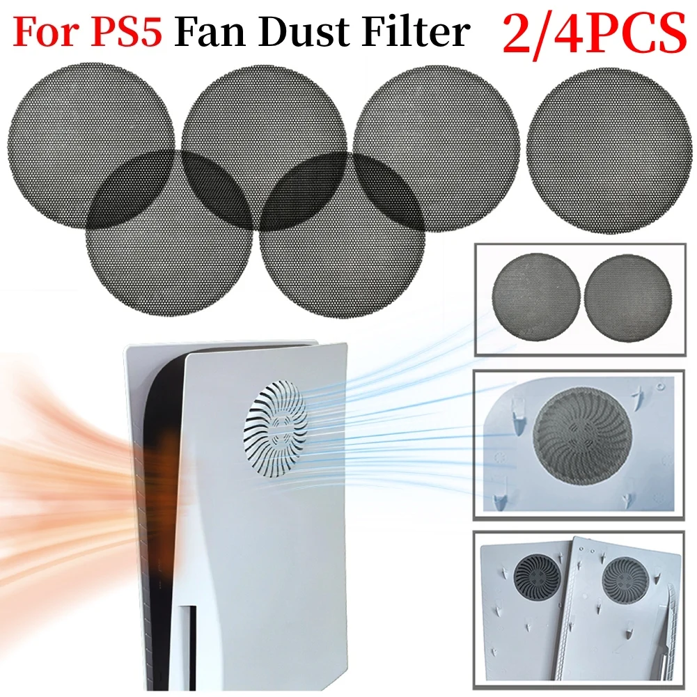 2-8Pcs-Fan-Dust-Filter-For-PS5-Breathable-Ventilation-Dustproof-Mesh ...