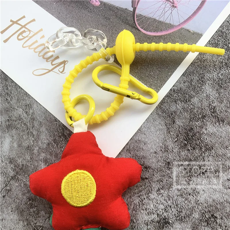 Dragonne,Lanière en peluche pour téléphone, motif fleurs, cordon pour ...