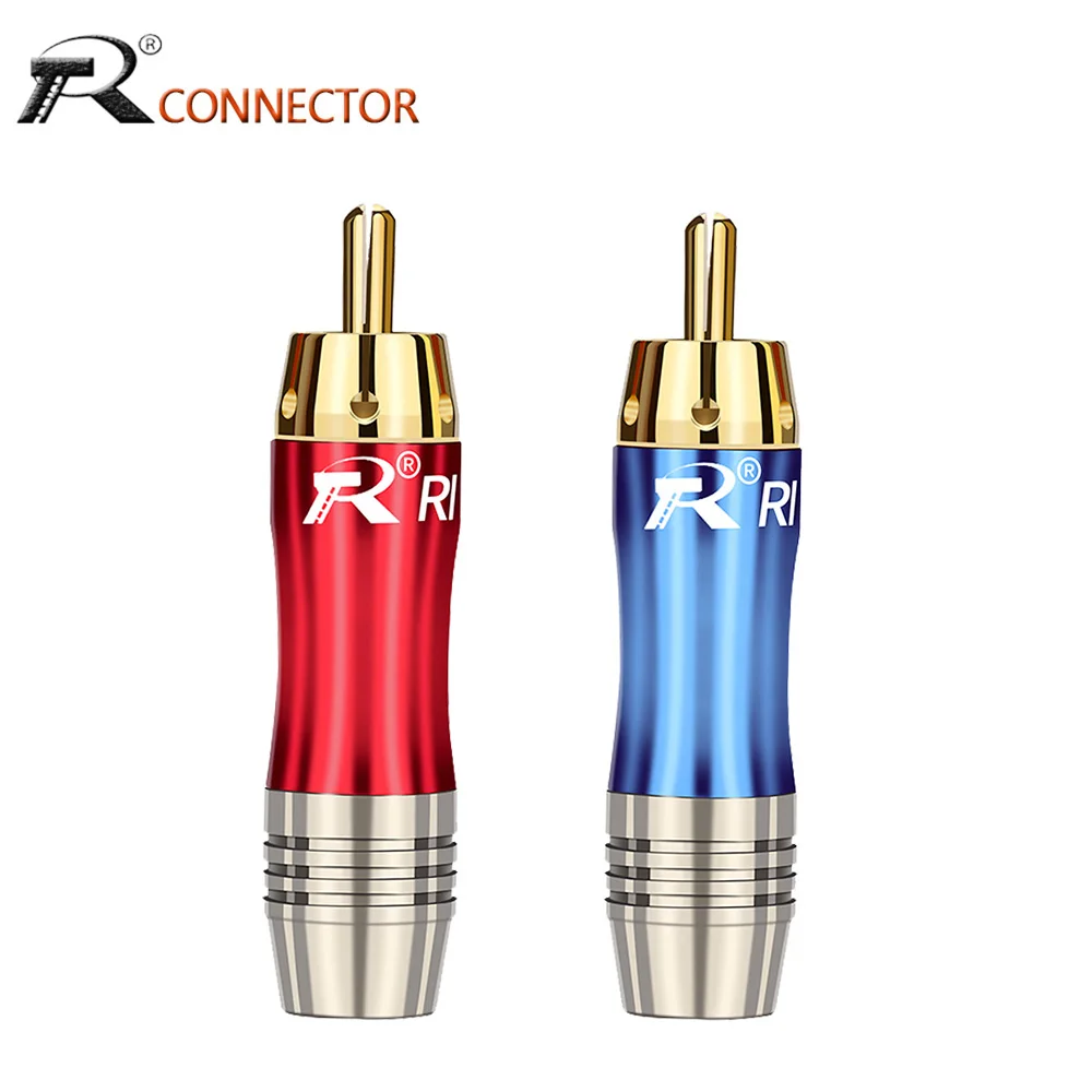 1pair-2pcs-RCA-Connector-Wire-Male-Female-Plug-Audio-Adapter-Blue-Red ...