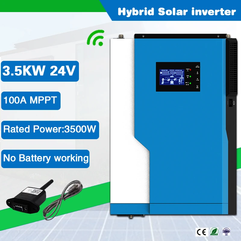 3500w 24vdc 100a Hybrid Rated Power Pv 5000w Off Grid Solar Inverter ...