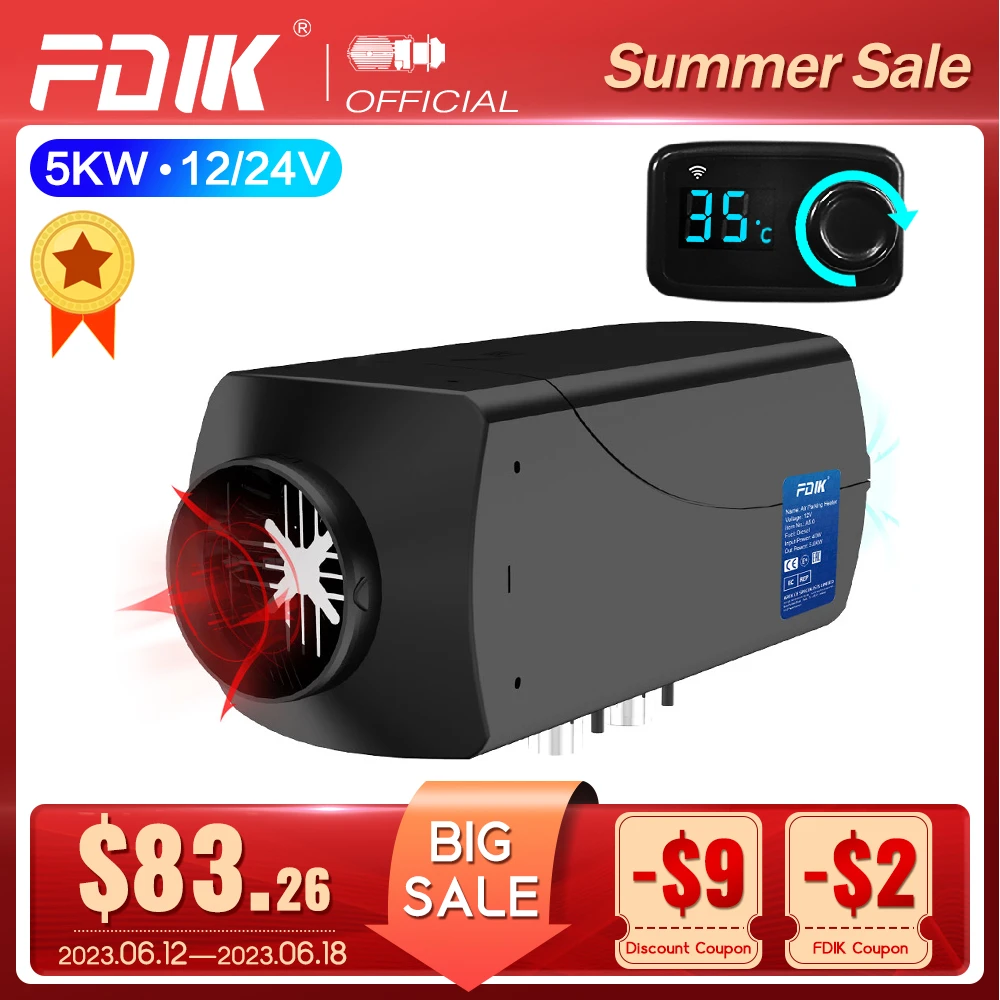 FDIK Air Diesel Heizung 5KW 12V 24V Auto Heizung Parkplatz Heizung ...