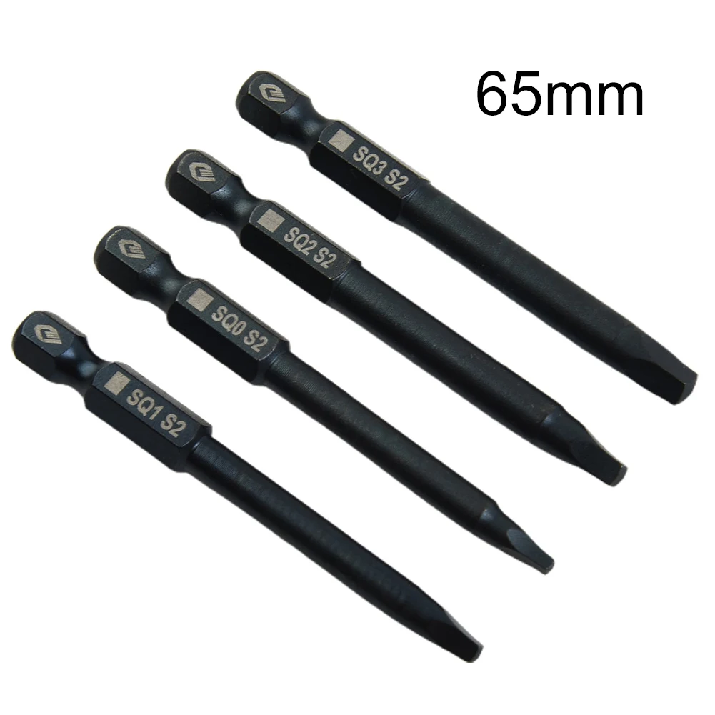4pcs-65mm-SQ0-SQ1-SQ2-Square-Head-Screwdriver-Bits-Set-1-4Inch-Shank ...