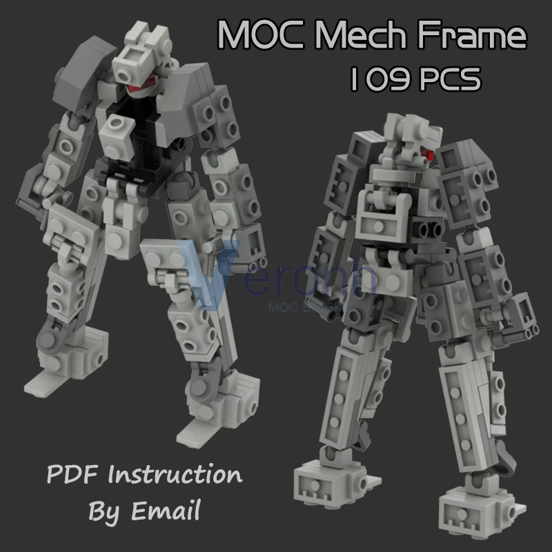 109 Pcs Mech Frame Action Figure Model Building Blocks Kit Creative ...