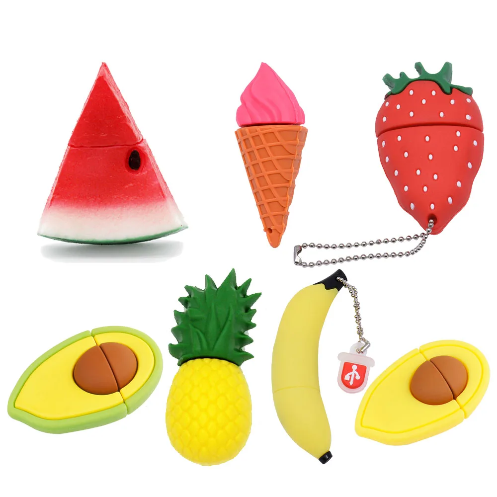 Fruit-USB-Flash-Drive-64GB-Cartoon-Food-Pen-Drive-32GB-Strawberry ...