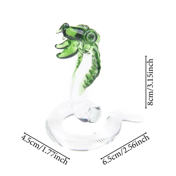 Crystal Snake Figurine Glass Snakes animals Carved Healing Crystal ...