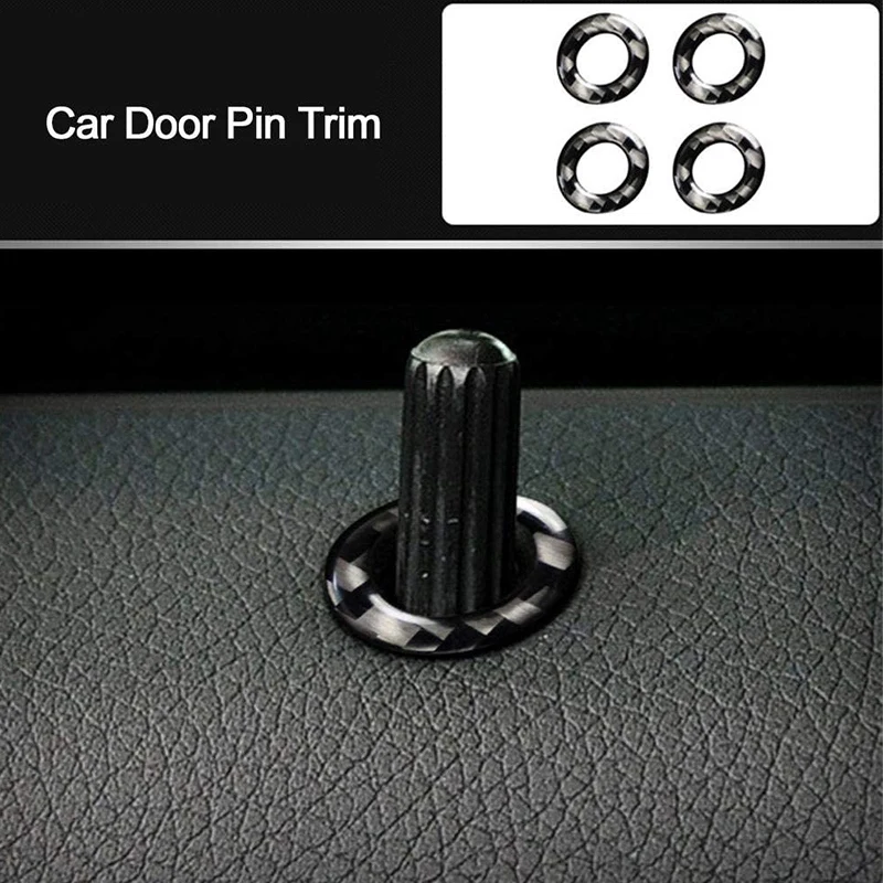 Car-Door-Pin-Trim-4Pcs-Carbon-Fiber-Door-Lock-Pin-Cover-Trim-Fits-for ...
