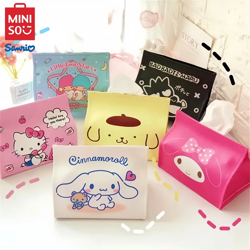 MINISO-Sanrio-Tissue-Box-Hello-Kitty-Car-Tissue-Box-Cartoon-Waterproof ...