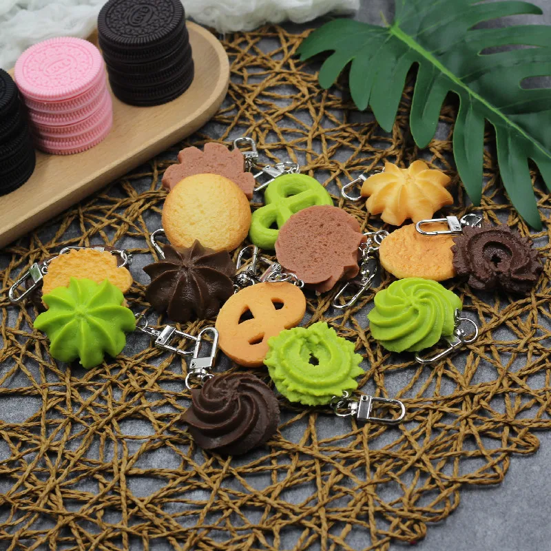 Simulation-Food-Keychain-Butter-Cookies-Keychain-PVC-Child-Snacks-Model ...