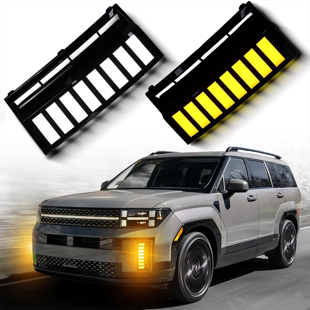 For Hyundai Santa Fe 2024 2025 LED Front Bumper Fog Light Lamp DRL ...