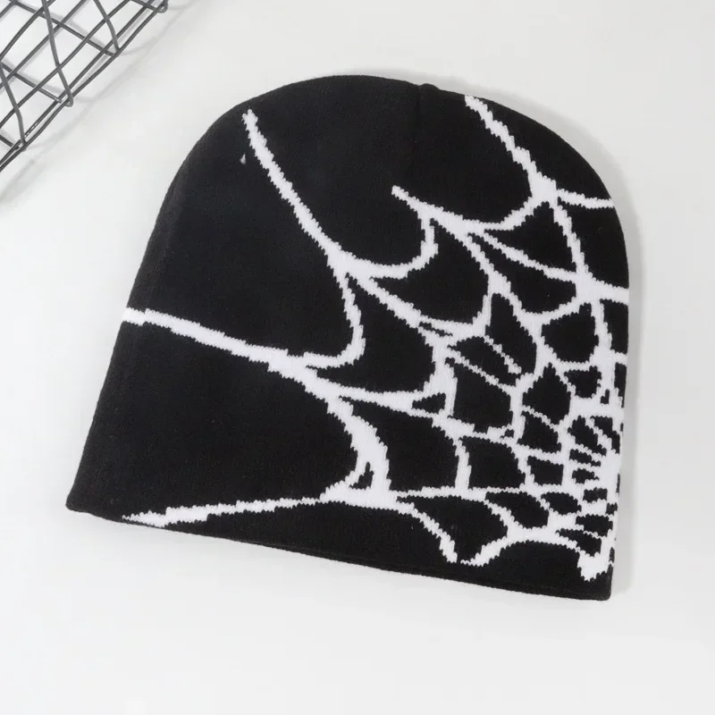 Fashion-Knitting-Spider-Web-Design-Hat-for-Men-Women-Pullover-Pile-Cap ...