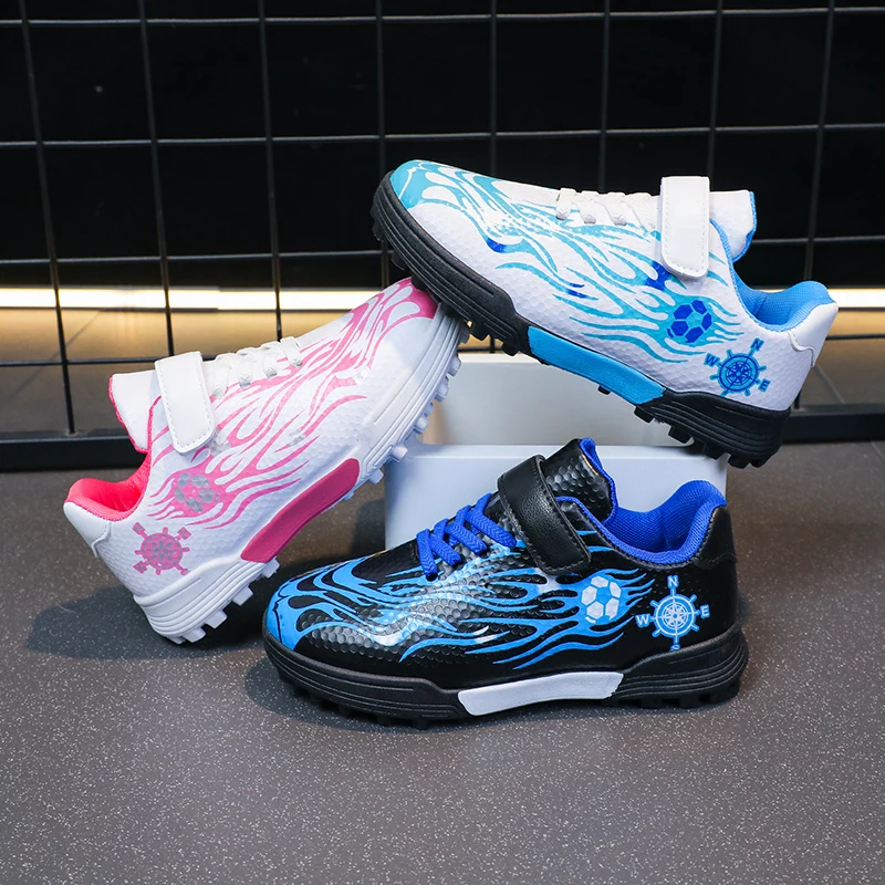 Children Soccer Cleats Fashion Design Breathable Non-slippery Soccer ...