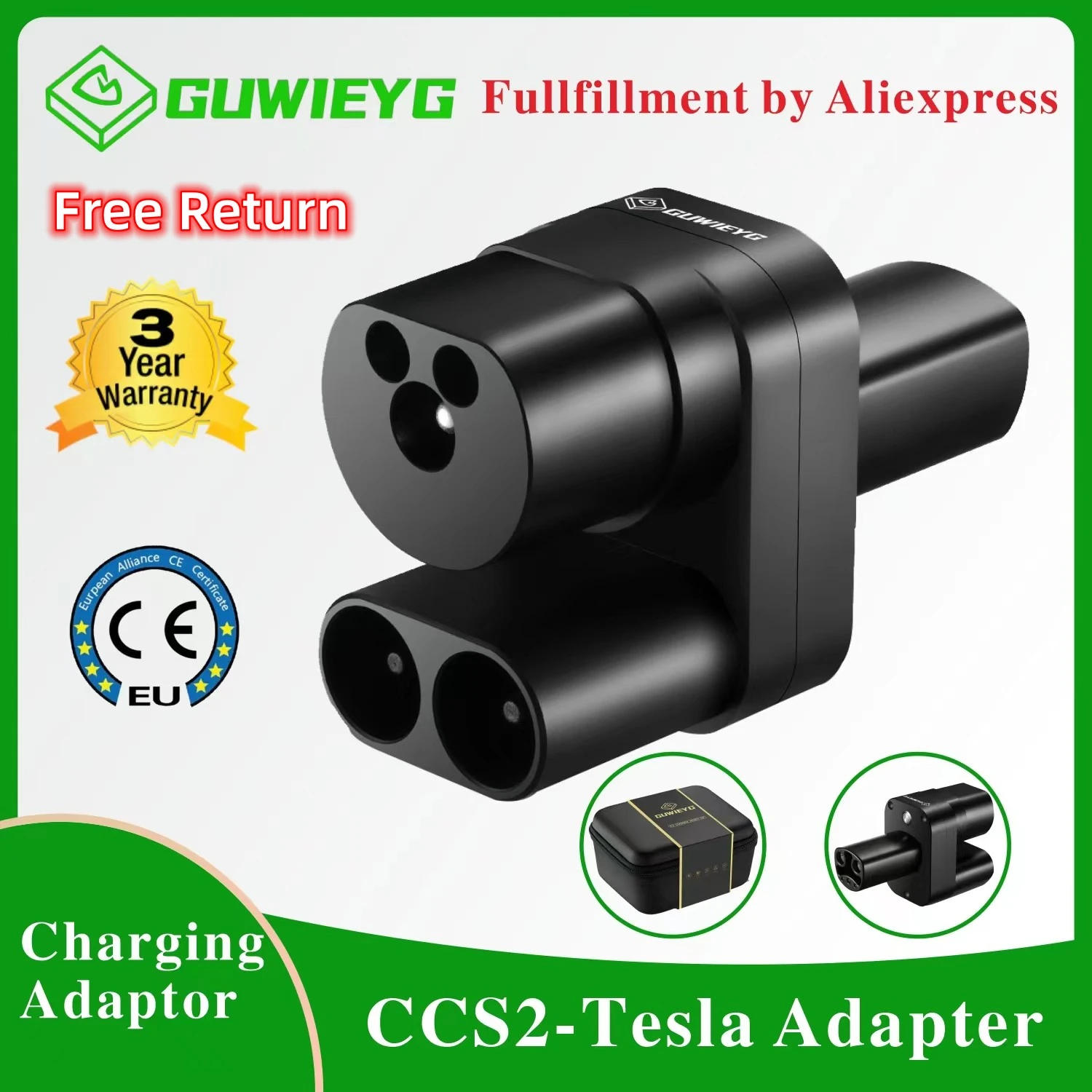 CCS 2 to Tesla EV Charging Adapter 250A CCS2 Combo Tesla Convertor for ...
