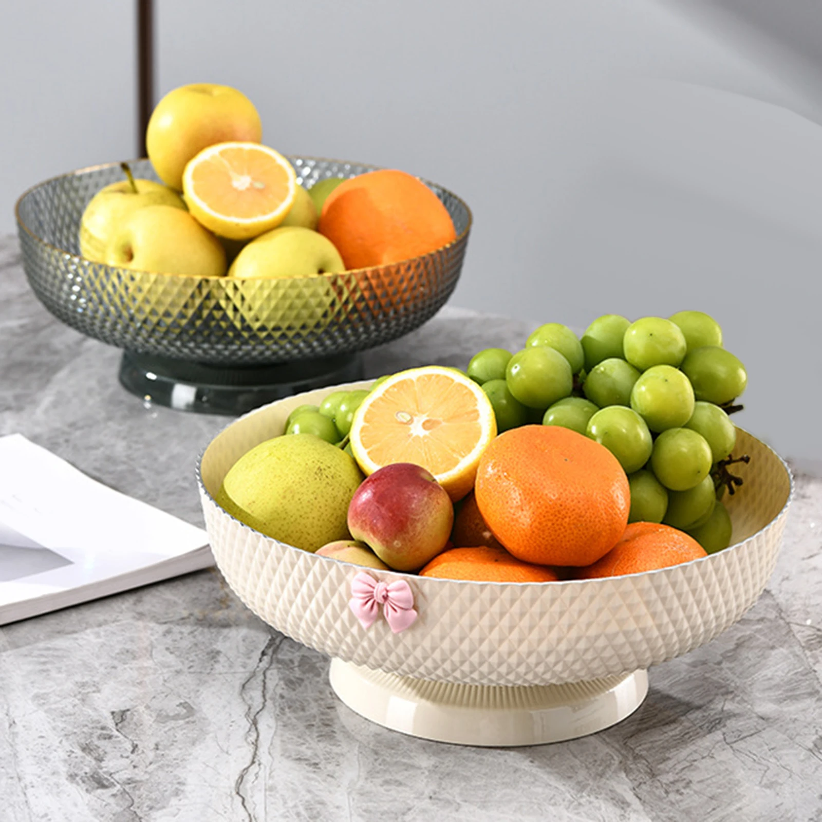 Fruit Basket Drainage Bowl Large Fruit Plate Vegetable Strainer Plate ...