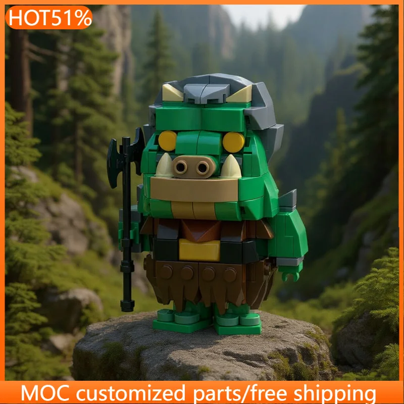 192 PCS Brickheadz Style Orc Guard Themed Figurine MOC Customize ...