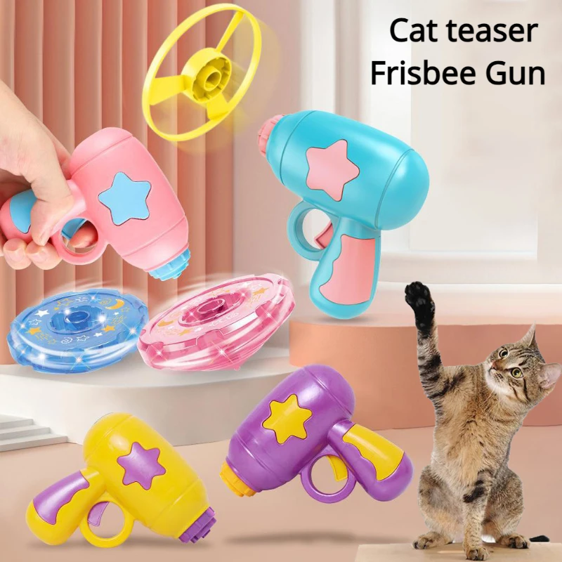 Cat-Toy-Launch-Gun-Flying-Saucer-Rotating-Gyro-Launcher-Cats-Chasing ...