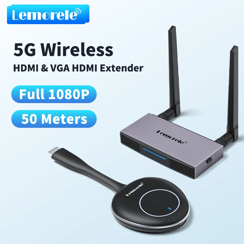 Lemorele-Wireless-HDMI-Transmitter-Receiver-4K-Display-Dongle-Kit ...
