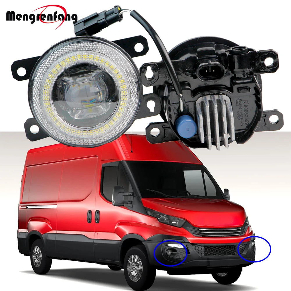 2-X-Angel-Eye-LED-Fog-Light-Daytime-Running-Lamp-DRL-H11-For-Iveco ...