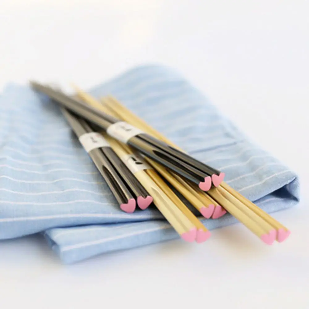 1-Pair-Creative-Love-Heart-Couple-Wooden-Chopsticks-Japanese-Style ...
