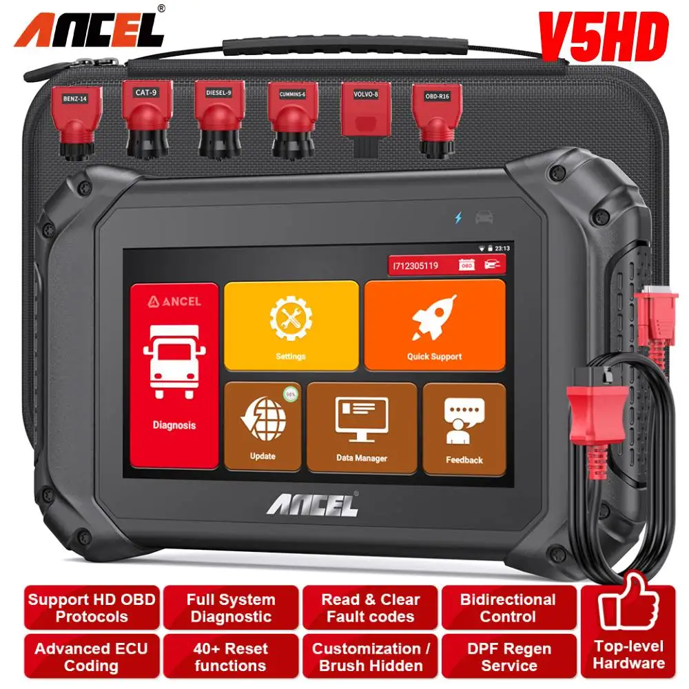 ANCEL-V5-HD-Commercial-Vehicle-Heavy-Duty-Truck-OBD2-Diagnostic-Tools ...