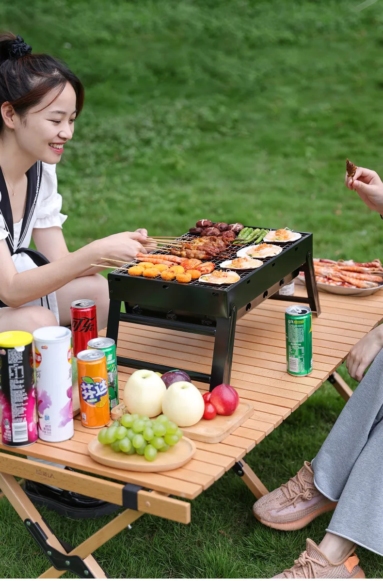 Moyen 35cm28cm Barbecue à Charbon Pliable pour Camping en Plein Air ...