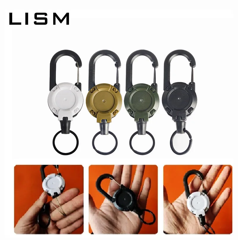 Llavero-t-ctico-de-cuerda-de-alambre-retr-ctil-autom-tico-para ...