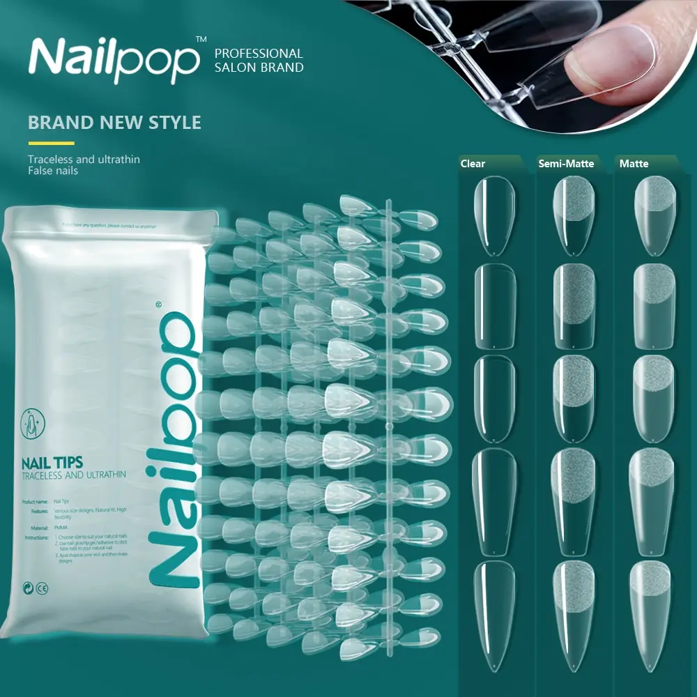 NAILPOP-Nail-Tips-Full-Cover-Soft-Gel-False-Nail-Capsules-Various ...