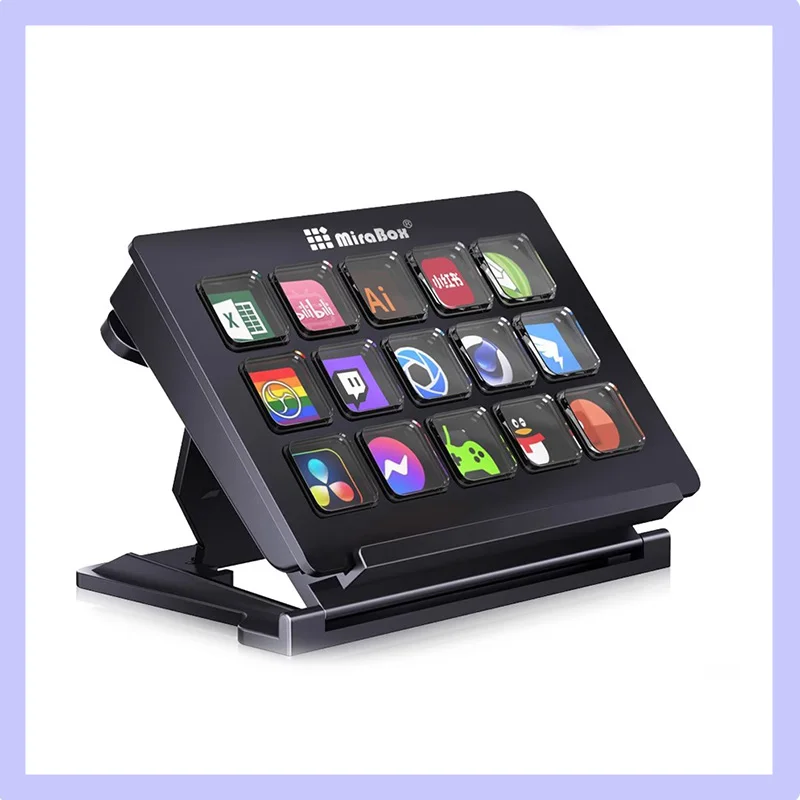 Streamdeck-15key-Visual-Keyboard-Lcd-Button-Custom-Button-Desktop-Helper-Live-Content-Creation ...