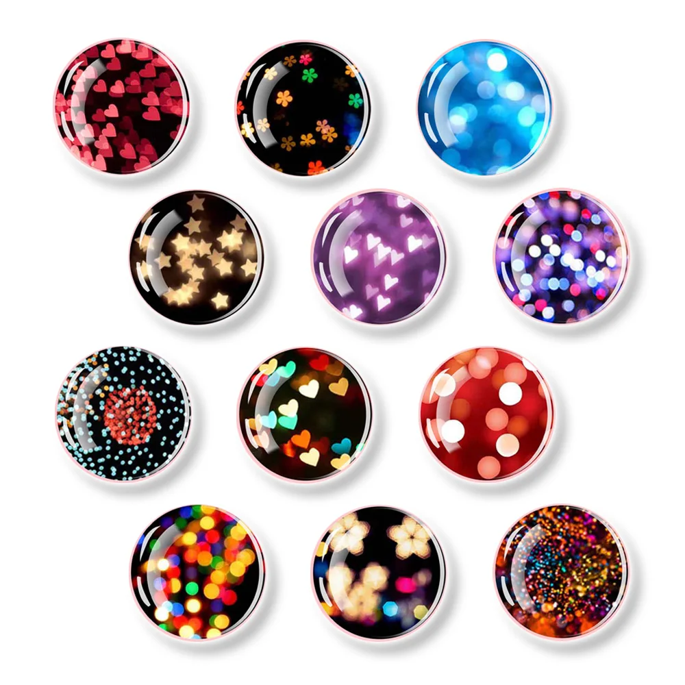 Fridge Magnet Set Star Heart shaped Starlight Sticker Glass Dome ...