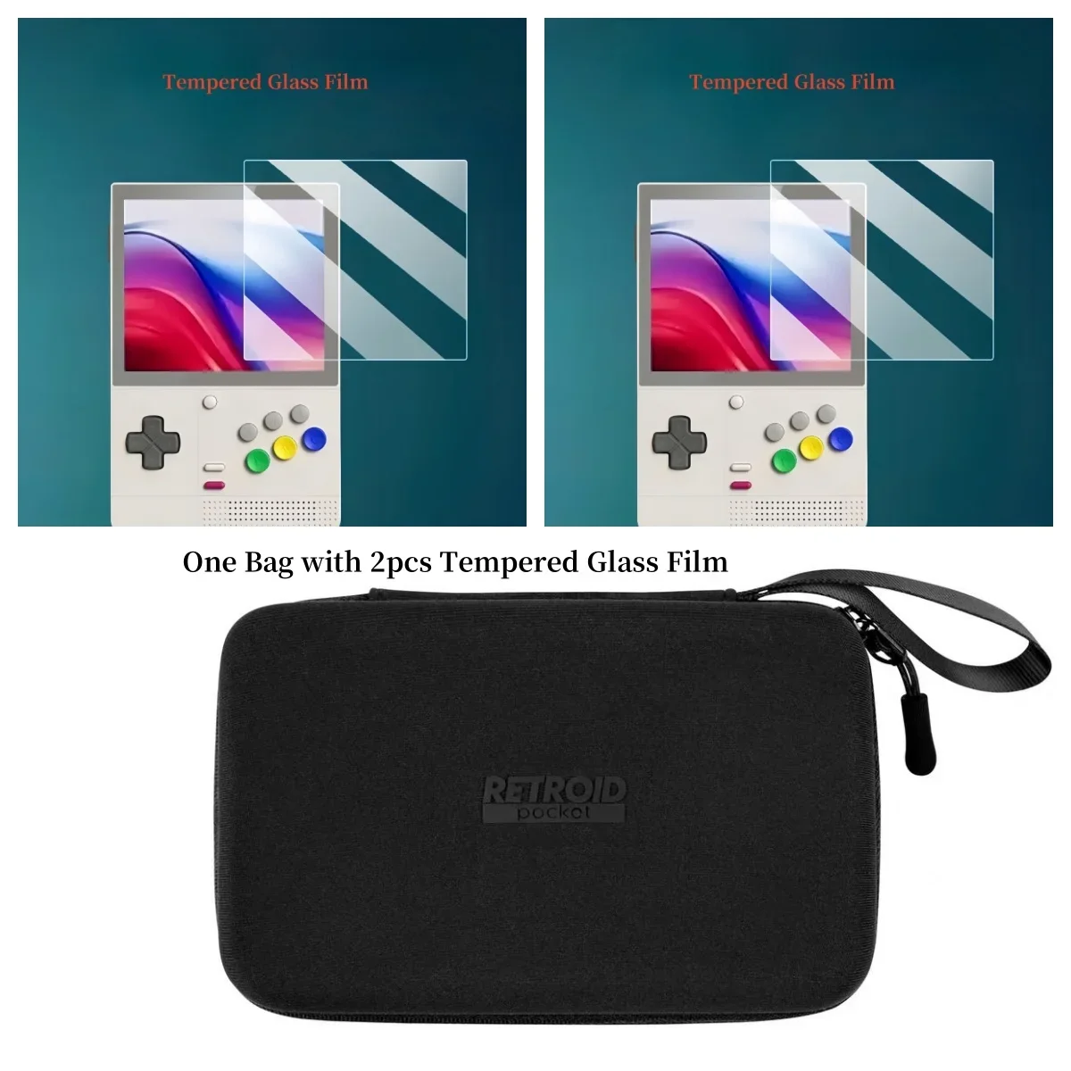새로운 공식 Retroid Pocket 클래식 가방 케이스 충격 방지 핸드 헬드 Retroid RPC 콘솔 스크린 보호 장치가 ...