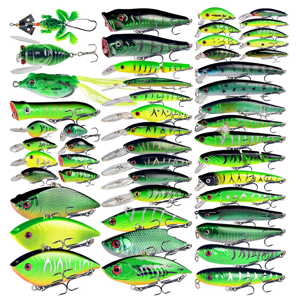 50pcs/lot Almighty Mixed Wobbler Fishing Lures Set 50 Different Model ...