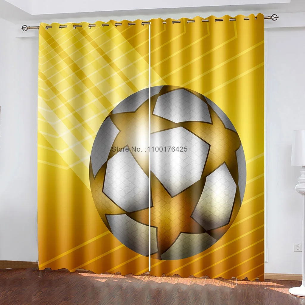 Football-Print-Custom-3D-Sport-Blackout-Curtain-for-Boys-Window-Drape ...