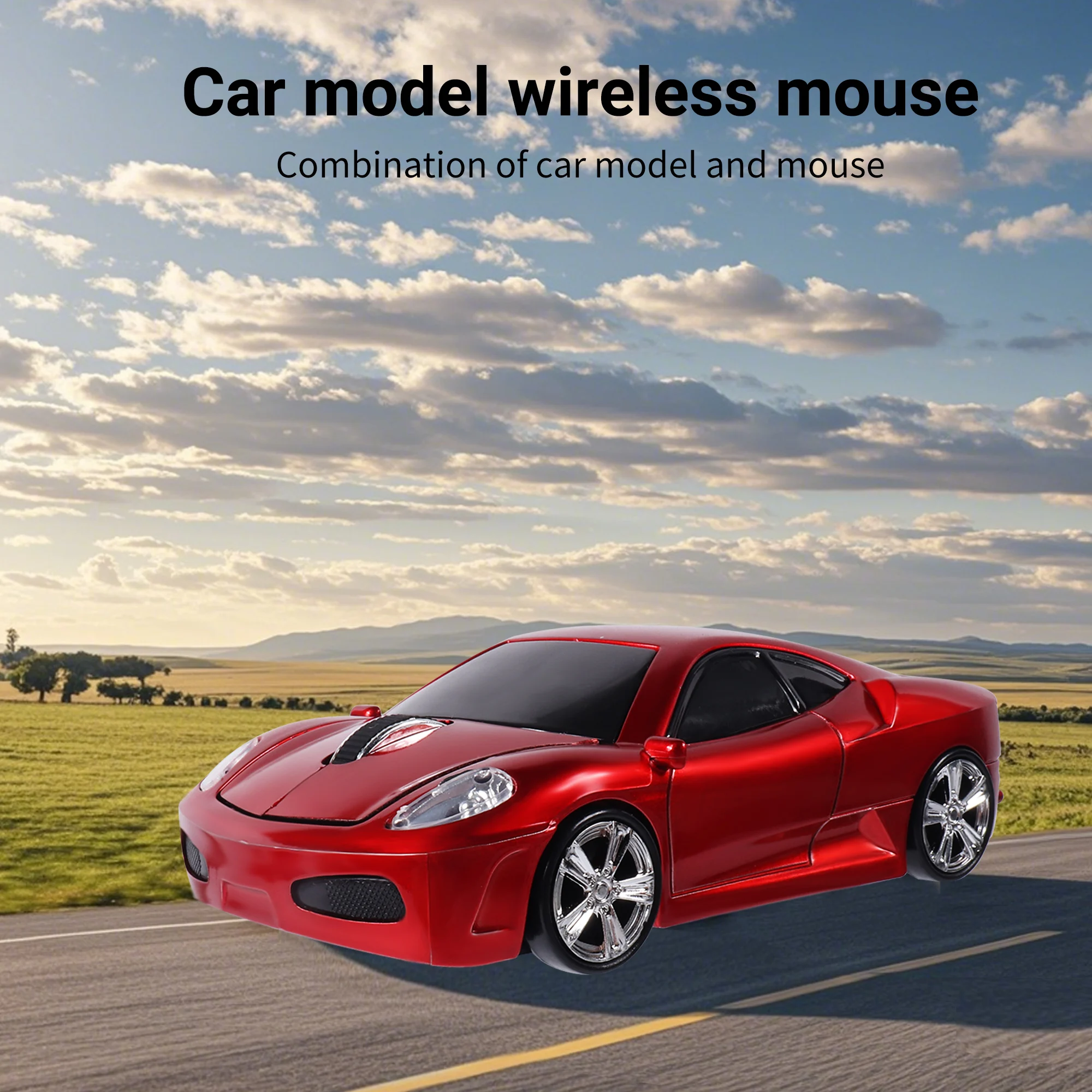 CHYI Mini Car Shape Wireless Mouse Ergonomic Gamer 3D Mause USB Optical ...