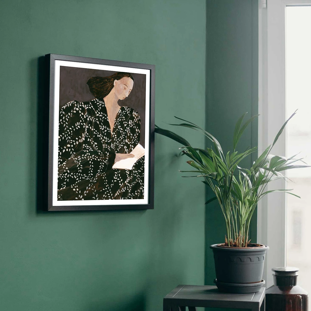 Canvas-Print-Painting-Abstract-Woman-Pattern-Retro-Niche-Style-Wall ...