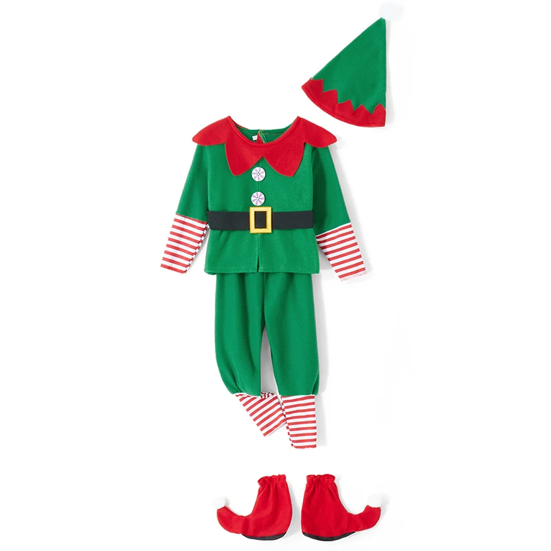 Disfraz de elfo navideño Combhasaki para padres e hijos, de manga corta ...
