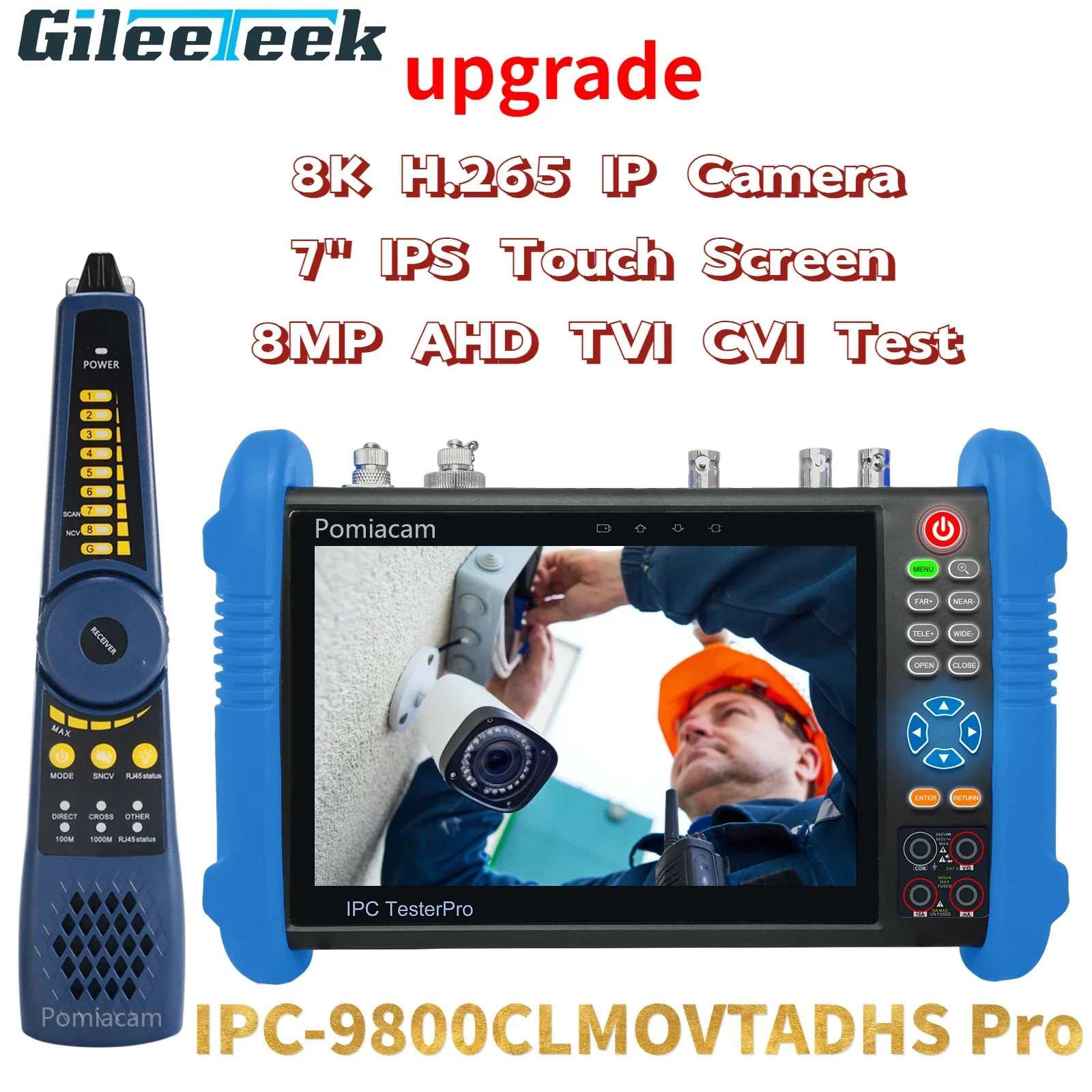 IPC-9800 MOVTADHS Pro CCTV Camera Test 7'' IPS Touch Screen CCTV Tester ...