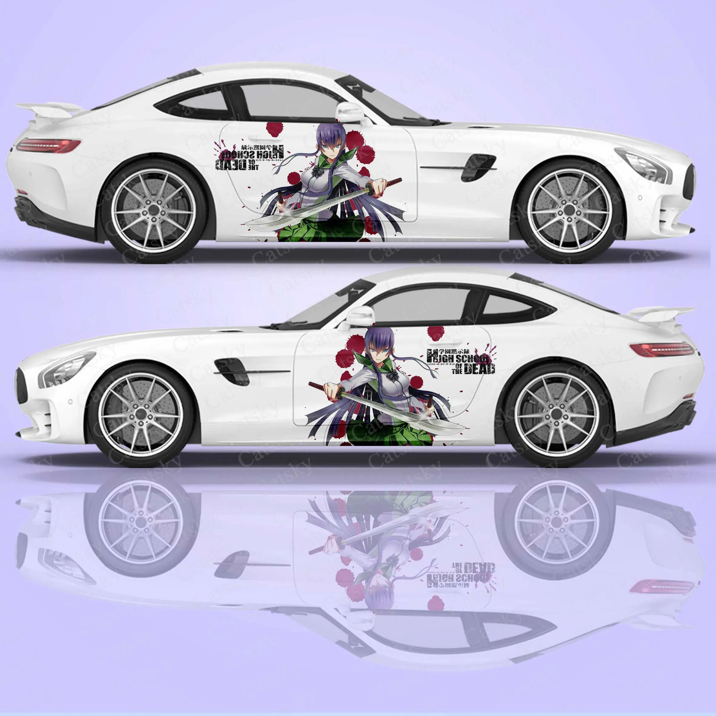 Busujima-Saeko-2pcs-Set-Car-Stickers-on-The-Left-and-Right-Sides-Car ...