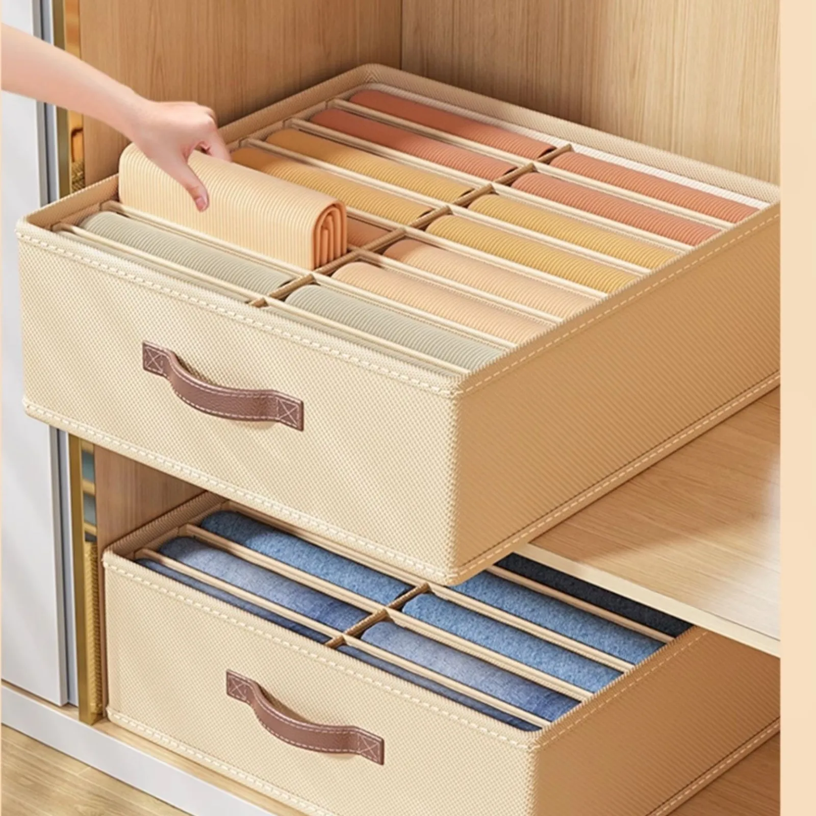 Organizador-de-ropa-con-rejillas-dobles-cajones-de-armario-para-ropa ...