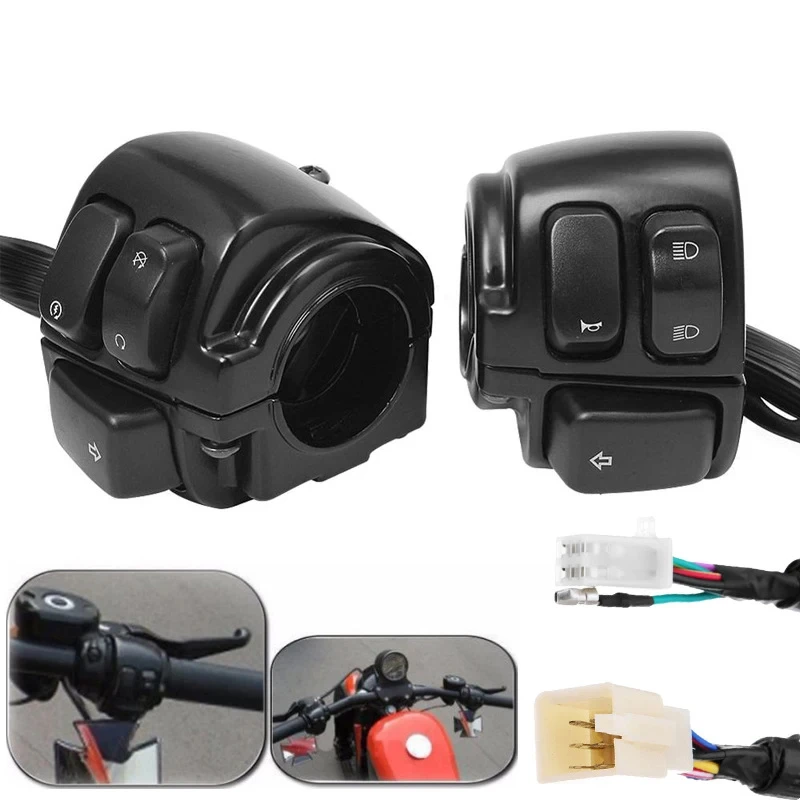 Motorcycle-25mm-Handlebar-Control-Switch-Horn-Turn-Signal-Headlight ...