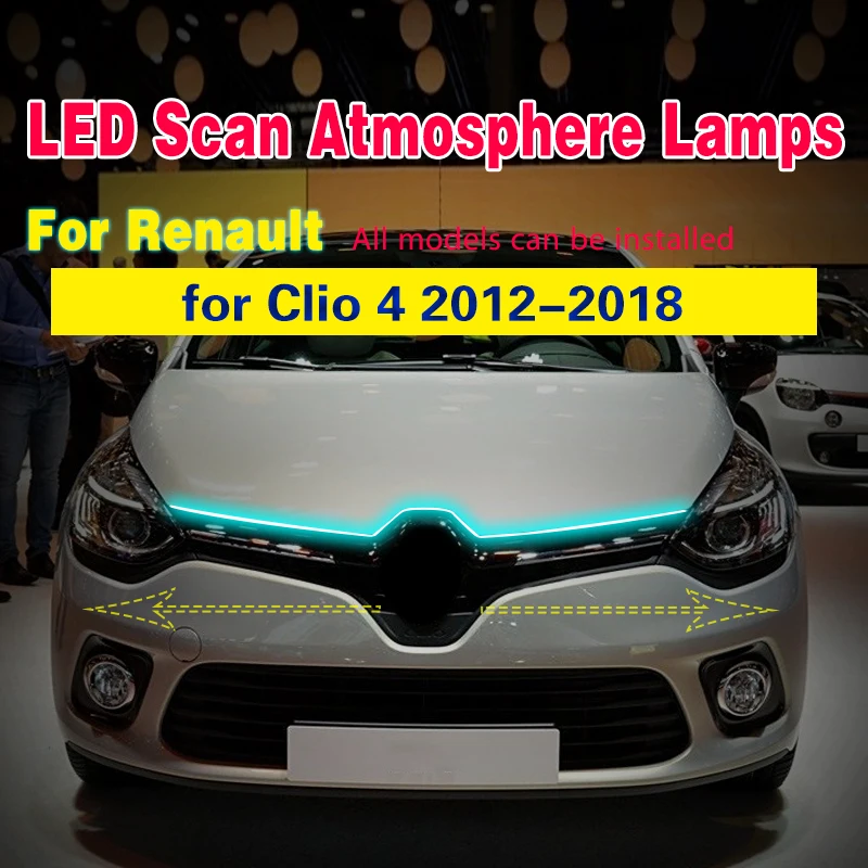 Scan Starting Led Car Hood Light Strip Decorative Lamp Flexible DRL For ...