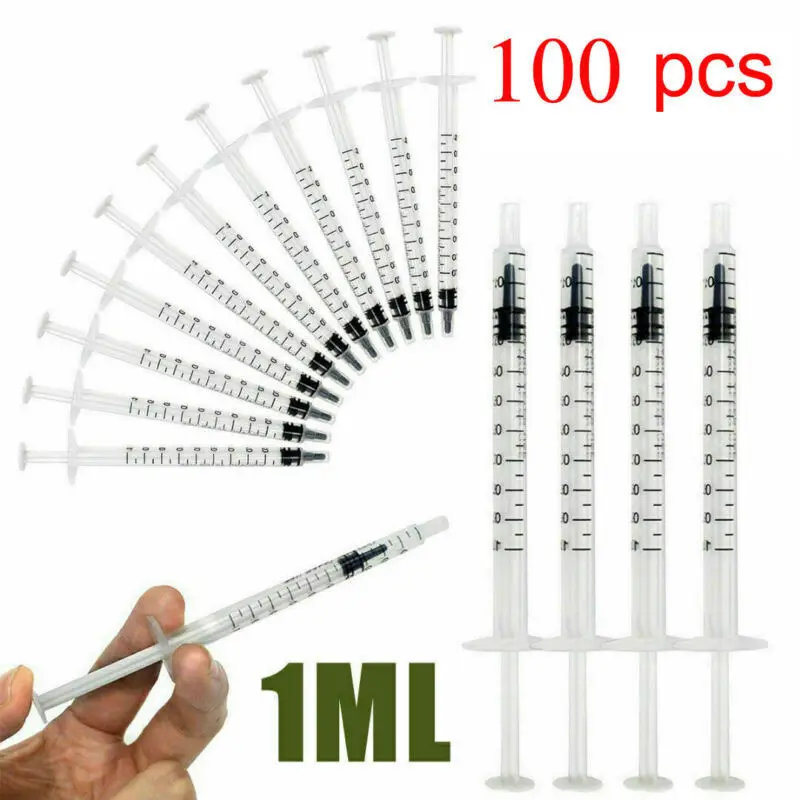 100x-fine-dosing-syringes-1ml-disposable-syringes-single-use-syringes ...