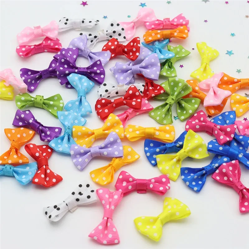 50/100pcs Size 2cmx3.5cm mini polka dot bow waist bow tie clothing diy ...
