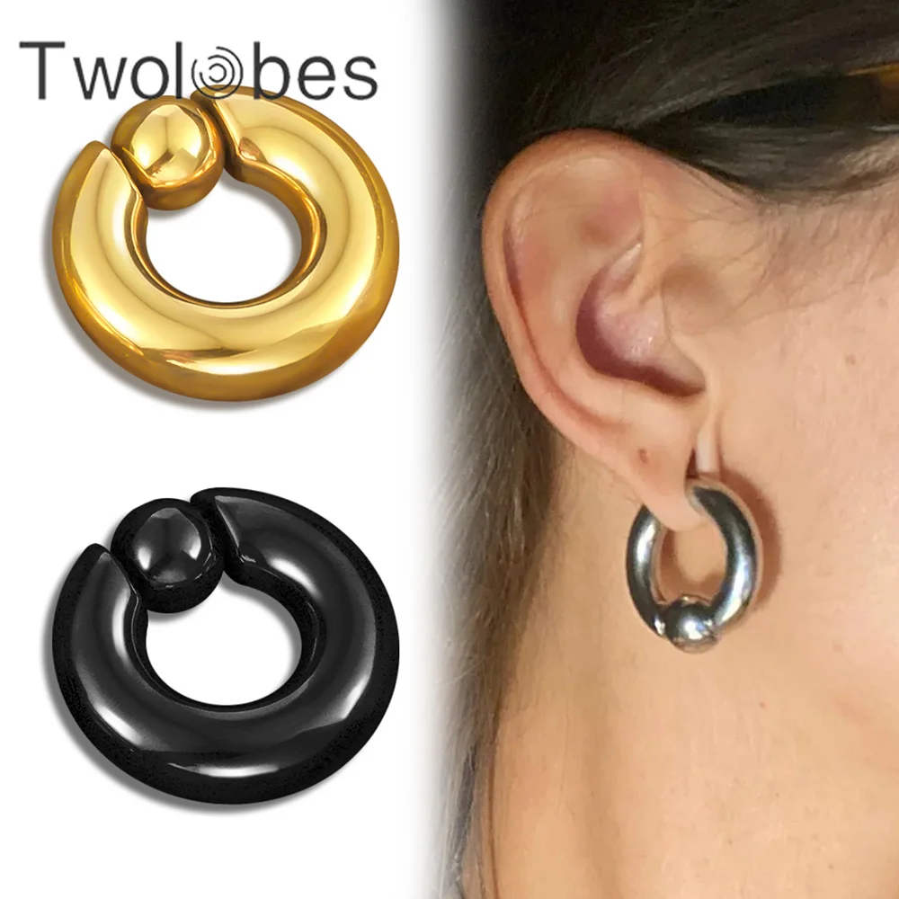 Twolobes-2pcs-Stainless-Steel-Ear-Weights-Stretcher-Expander-Ear-Gauge ...