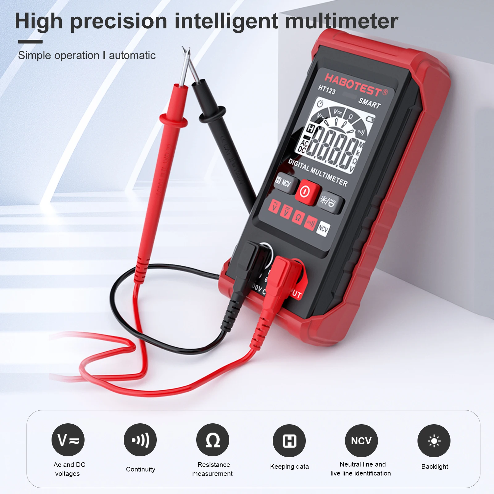HABOTEST-HT123-Smart-Digital-Multimeter-AC-DC-Voltage-Resistance ...