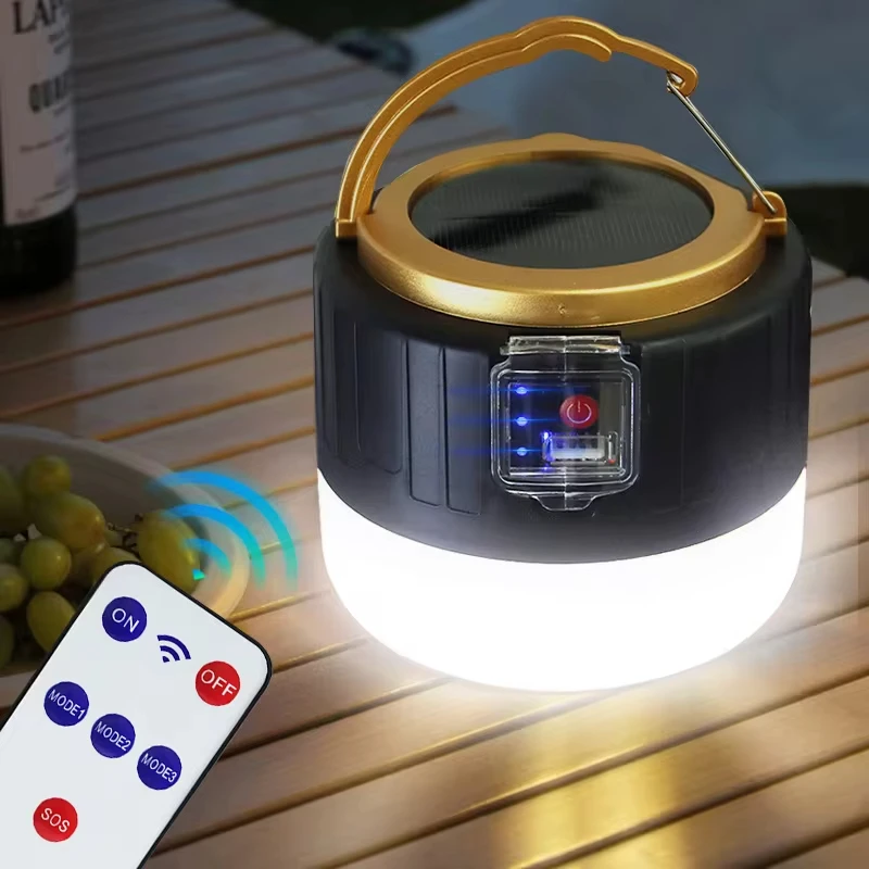 NV Solar LED Camping Light USB Rechargeable Tent Lamp Outdoor ...