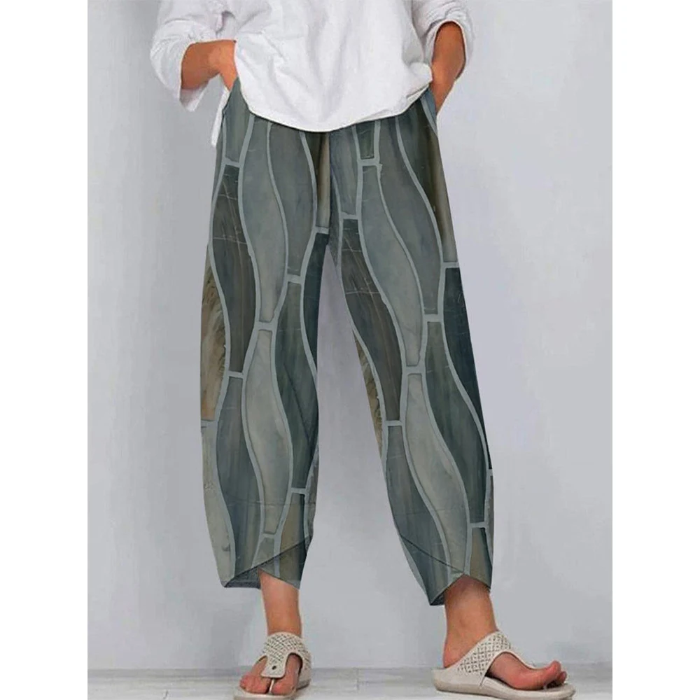 CLOOCL-Autumn-Women-Pants-Tile-Texture-Print-Track-Pants-Printing ...