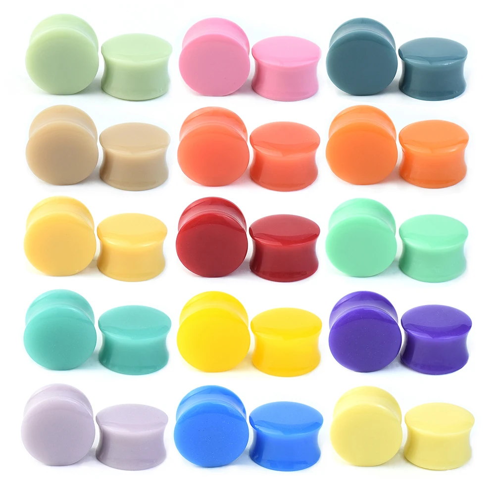 6-50mm-Big-Size-Acrylic-Ear-Gauge-Kit-Tapers-Tunnels-Plugs-Ear-Expander ...