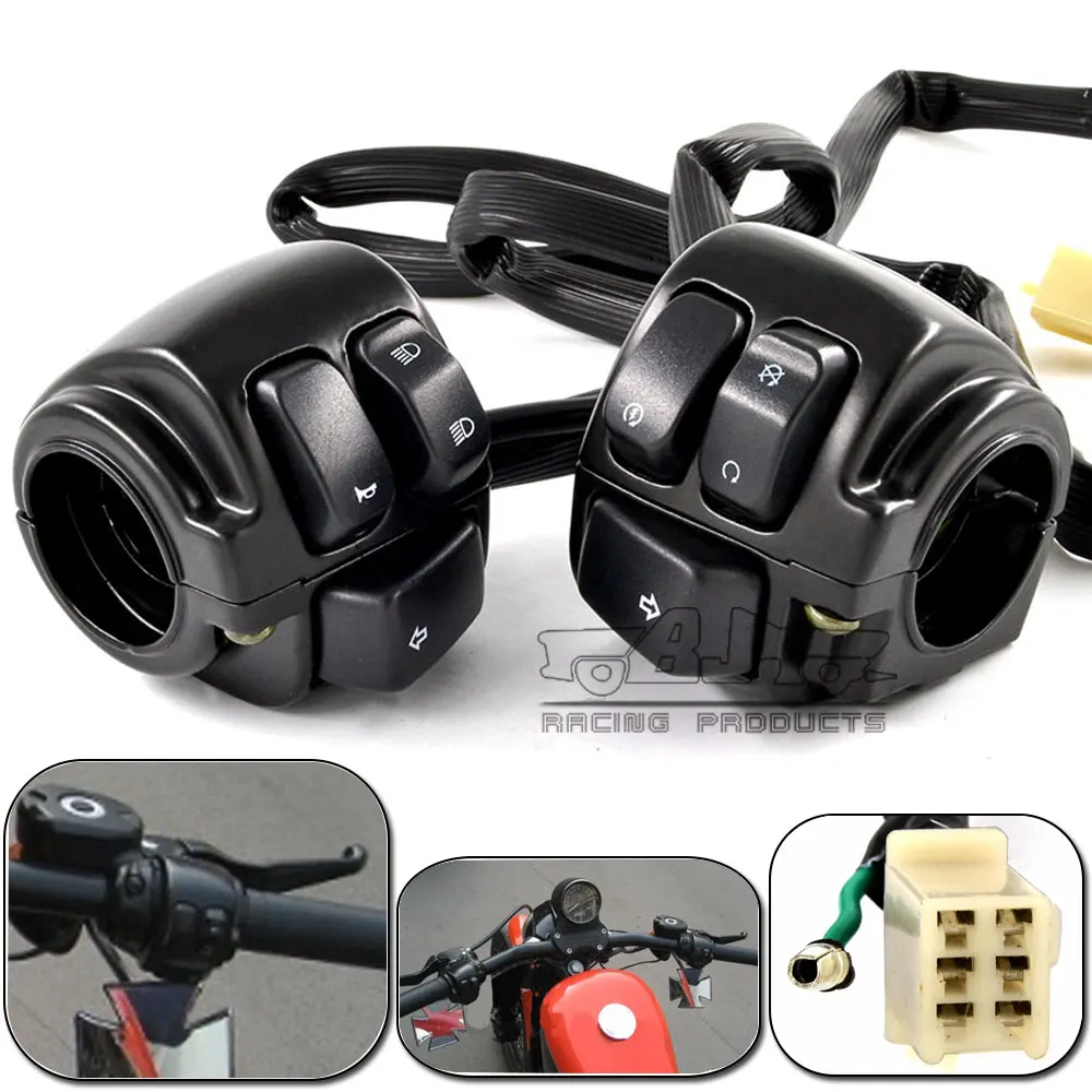 Motorcycle-1-Inch-25mm-Handlebar-Control-Switch-Turn-Signal-Horn-For ...