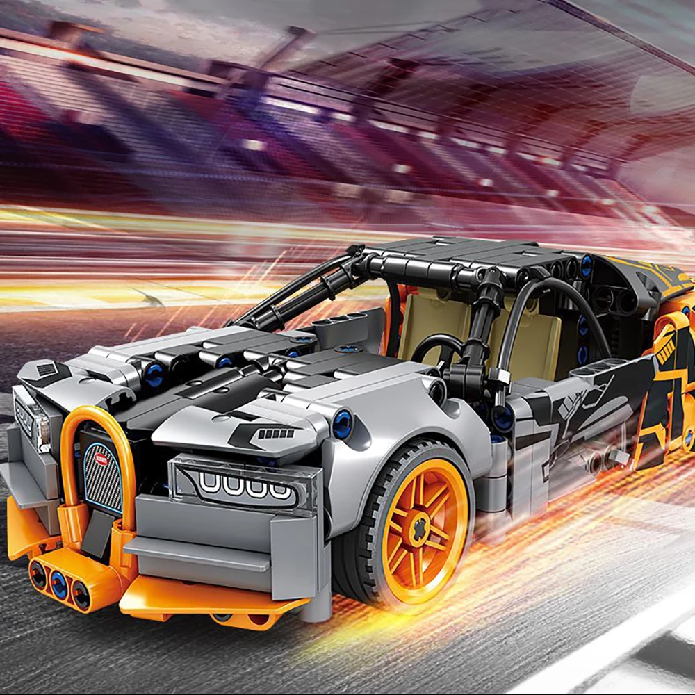 Pull Back Vehicle Classic Supercar Model | Technical Car Building Block ...