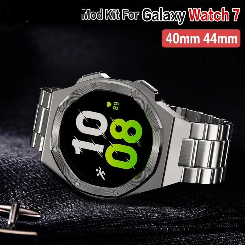 Kit-de-Mod-de-acero-inoxidable-para-Galaxy-Watch-7-44-45mm-caja-de ...